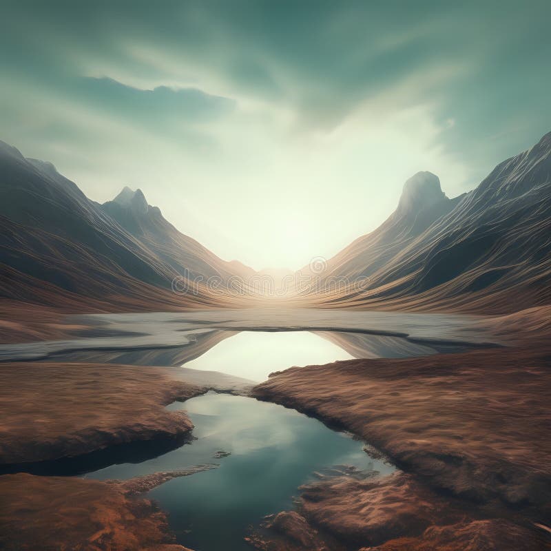 A Surreal Landscape Made Up of Elements from Different Photos ...