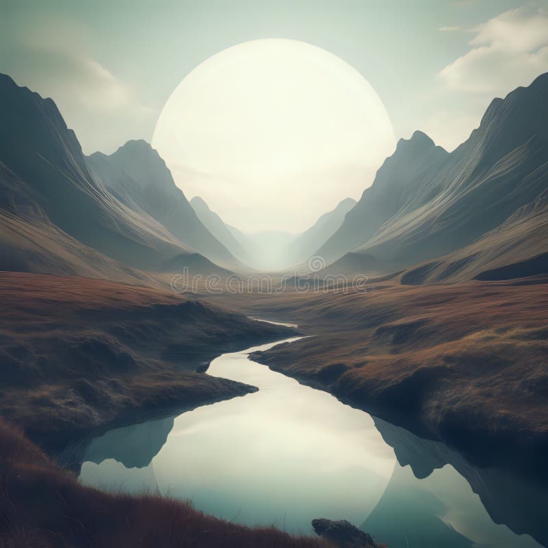 A Surreal Landscape Made Up of Elements from Different Photos ...