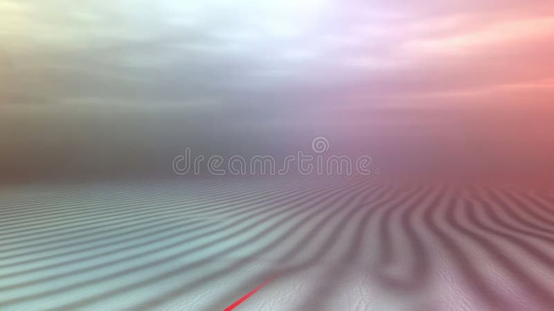 A Surreal Landscape with Soft Gradients and Wavy Patterns on the Ground ...