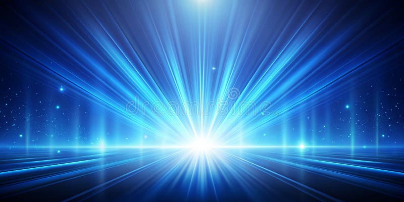 Surreal Light Streams in a Blue Gradient Background Creative AI Stock ...