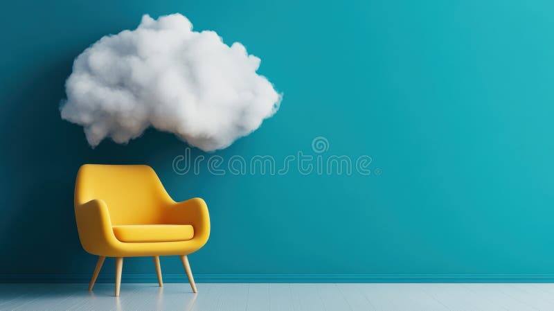Surreal Living Room, Chic Living Room with Modern Surrealism Cloud ...