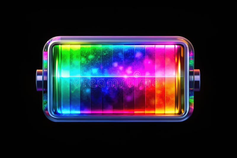 Surreal Low Battery Animation Dynamic Visuals with Alpha Channel for ...