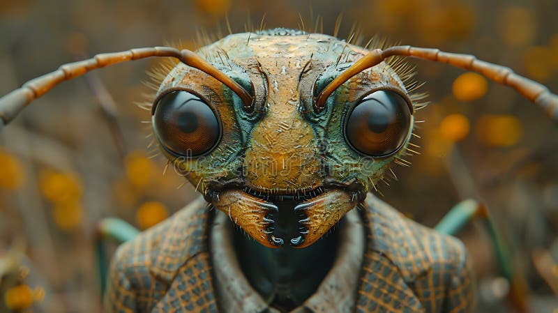 Surreal Luxury: Dapper Ant in Suit Stock Illustration - Illustration of ...