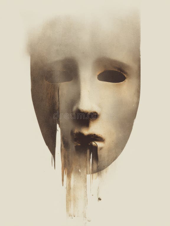 Surreal Mood Mask Blending into a Neutral Void, Evoking Thoughts of ...