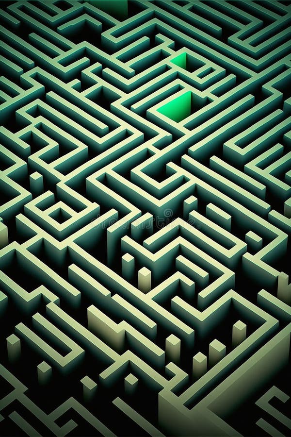 Surreal Maze Background 3D Ai Illustration Stock Illustration ...