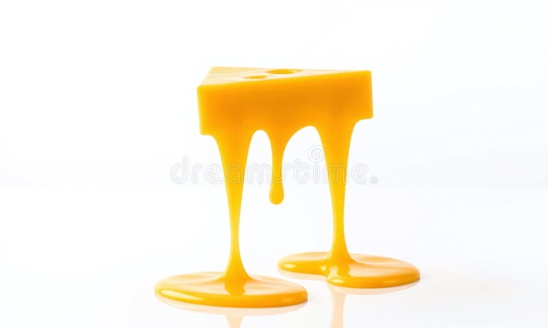 Surreal Melting Cheese Swiss Cheese Dripping Yellow Cheese Stock ...