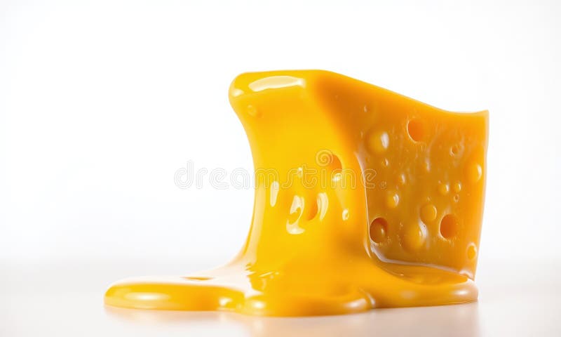 Surreal Melting Cheese Swiss Cheese Dripping Yellow Cheese Stock ...