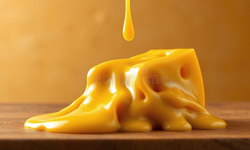 Surreal Melting Cheese Swiss Cheese Dripping Yellow Cheese Stock ...