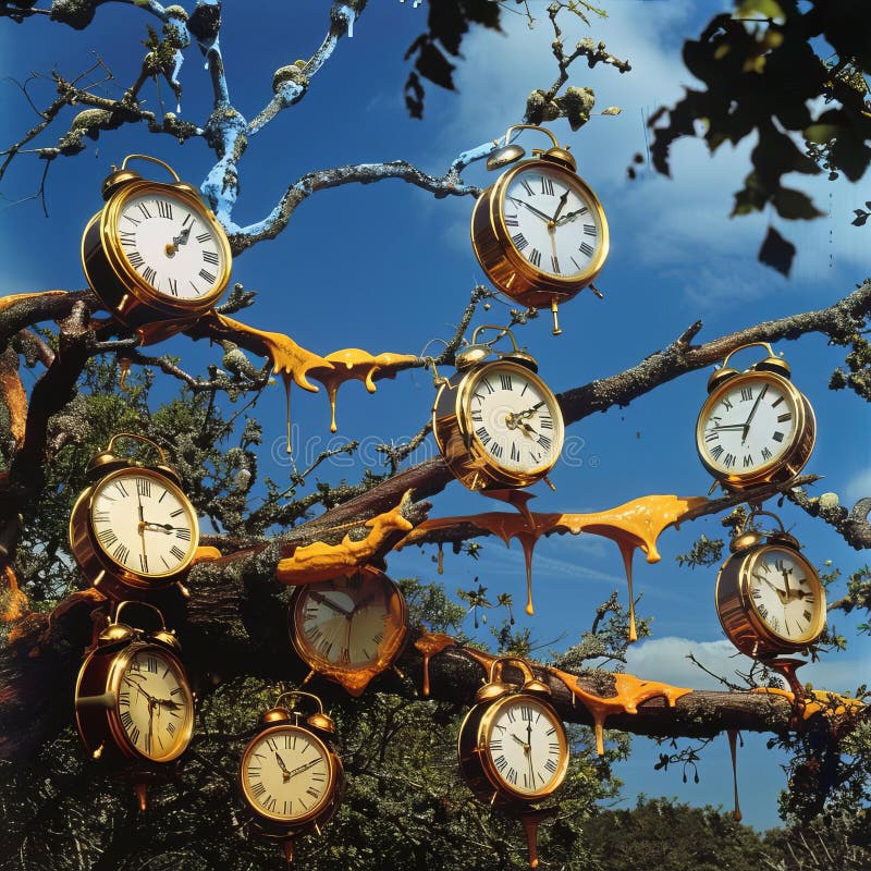 39 Surreal Melting Clocks on Tree Branch Inspired by Salvador Dali ...