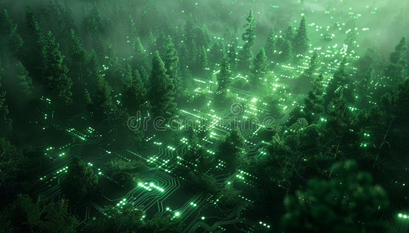Enigmatic Digital Forestscape a Synthesized Vision of Nature and ...