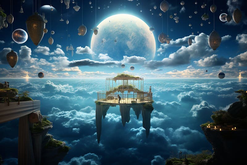 Surreal mindscape dream stock image. Image of imaginative - 300806777