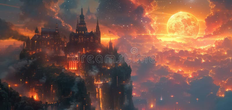 Surreal Mystical Fantasy Artwork. Impossible Art Stock Illustration ...