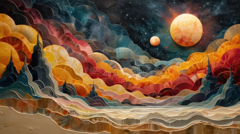 Surreal Mystical Fantasy Artwork. Impossible Art Stock Illustration ...