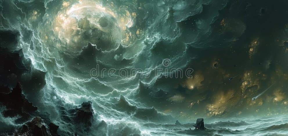 Surreal Mystical Fantasy Artwork. Impossible Art Stock Illustration ...