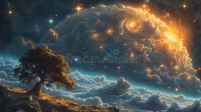 Surreal Mystical Fantasy Artwork. Impossible Art Stock Illustration ...