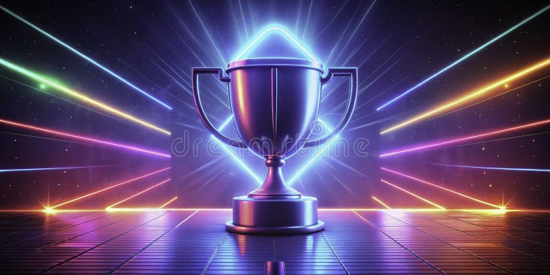 A Surreal Neon Icon of Success Celebrating Achievement in Web Design ...