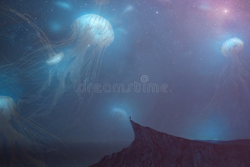Surreal night landscape stock photo. Image of surreal - 105019120