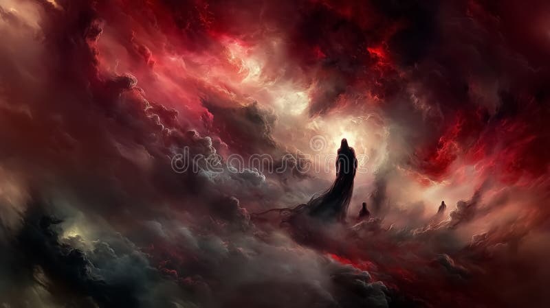 A Surreal Nightmare Scene, with Distorted Human Figures Melting Stock ...