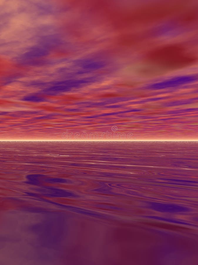 Surreal Ocean stock illustration. Illustration of calm - 3895935