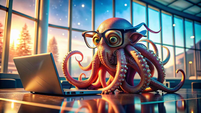 Surreal Octopus Architects Office an AIGenerated Digital Art Piece ...