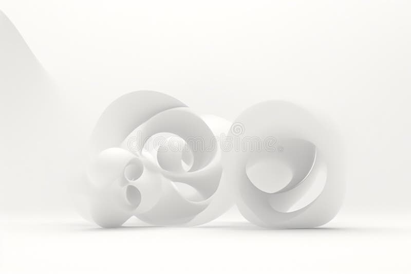 Surreal and Parametric Geometric Shape Object Background Stock ...