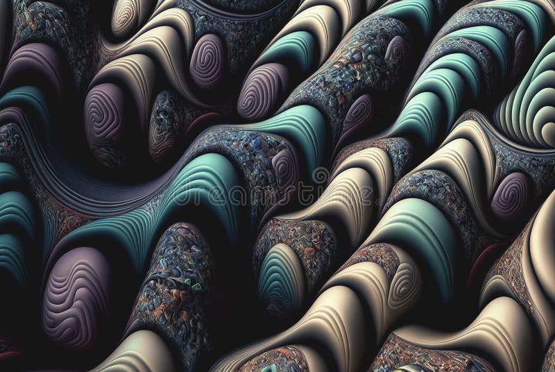 Surreal Pattern Background in Vintage Style. Generative AI Stock ...