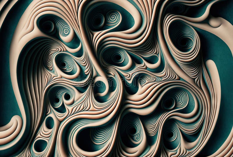Surreal Pattern Background in Vintage Style. Generative AI Stock ...