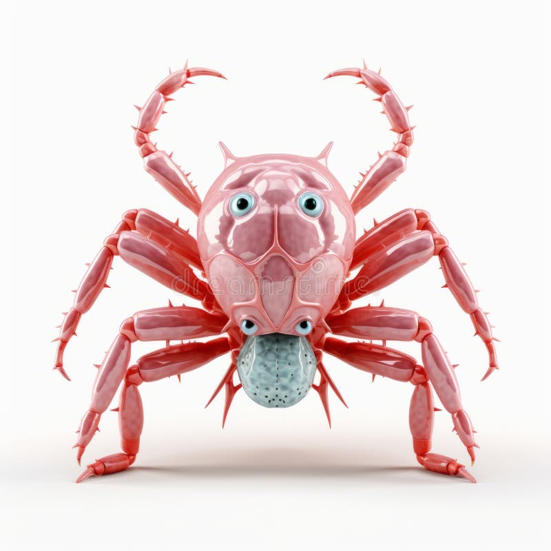 Surreal Pink Spider 3d Model with Raw Vulnerability Stock Illustration ...