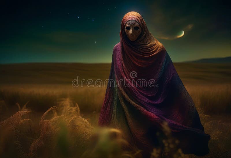 A Surreal Portrait of Myth and Mystery Stock Illustration ...