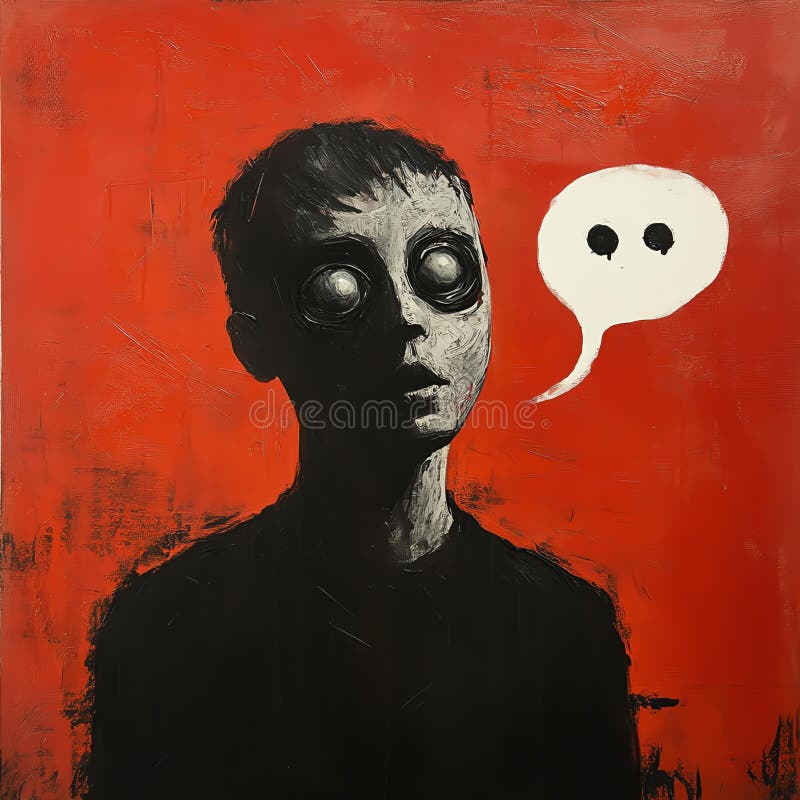 A Surreal Portrait Reflecting Emotions of Confusion and Isolation ...