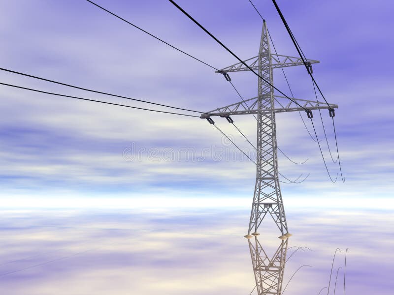 Power lines stock vector. Illustration of commission - 18171950