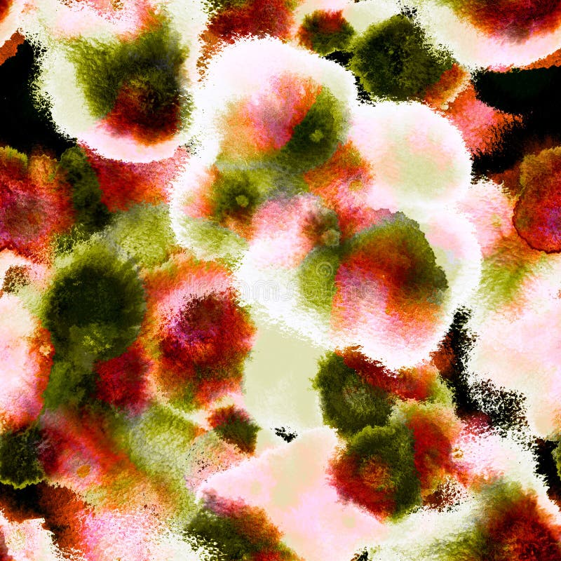 Surreal Psychedelic Brush Texture Surrealistic Seamless Pattern Stock ...