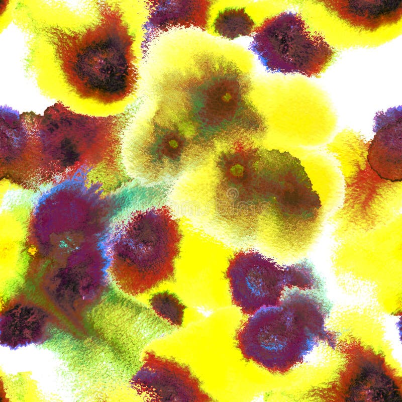 Surreal Psychedelic Brush Texture Surrealistic Seamless Pattern Stock ...