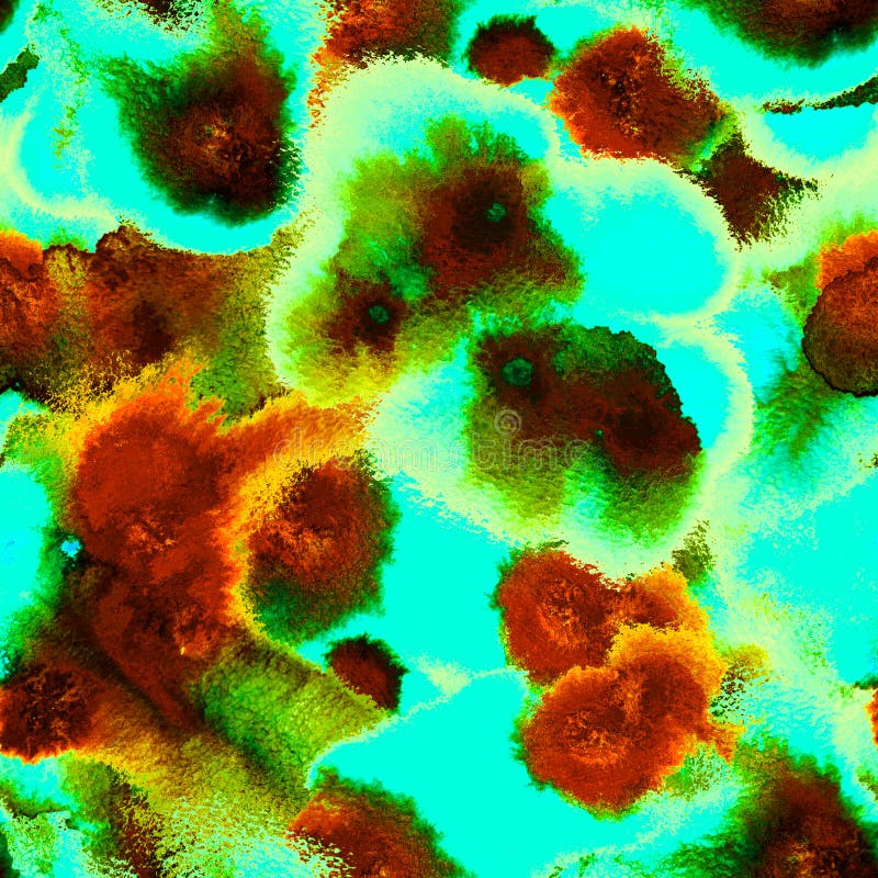 Surreal Psychedelic Brush Texture Surrealistic Seamless Pattern Stock ...