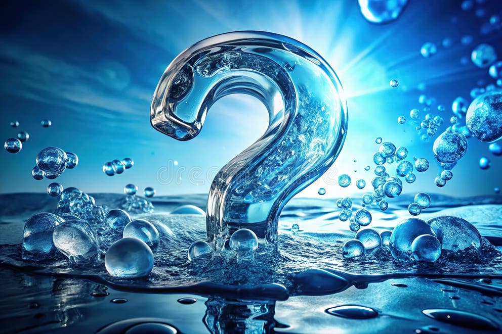 A Surreal Question Mark of Floating Ice an AIGenerated Image of Bubbles ...