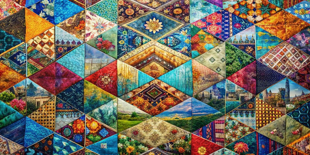 Surreal Quilt Patchwork Photography Exploring Fabric Textures and ...