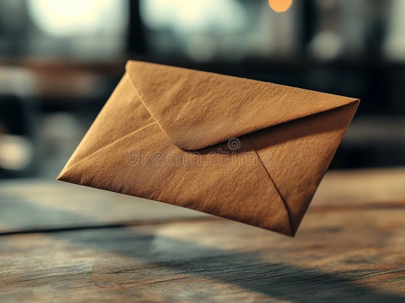 Surreal Recycled Envelope: Craft Mail Letter Template in Light Brown ...