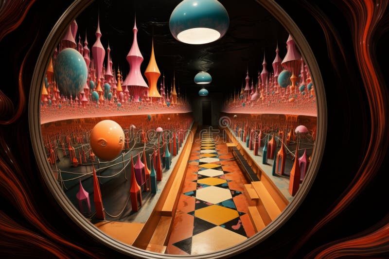 A Surreal Reflection of a Surreal Scene in a Distorted Funhouse Mirror ...