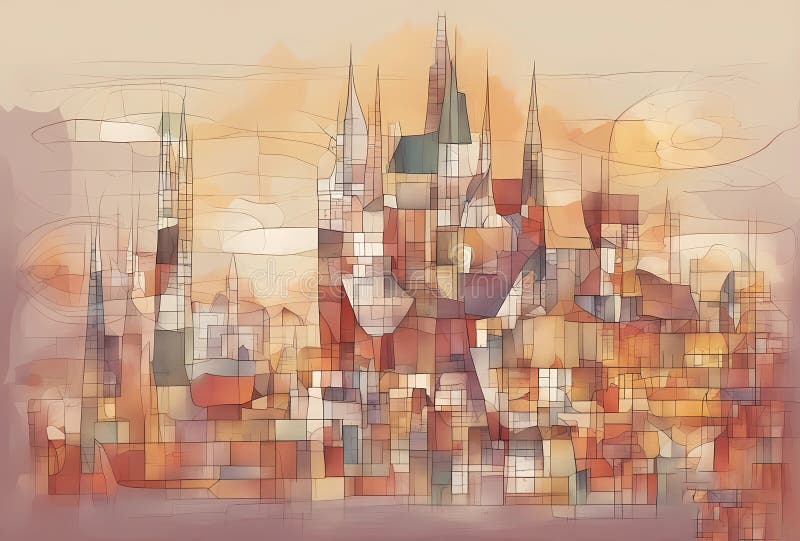 Surreal Relaxing Abstract Landscape- New Naturalism Background Stock ...