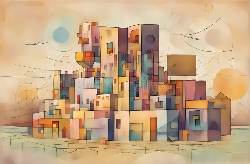 Surreal Relaxing Abstract Landscape- New Naturalism Background Stock ...