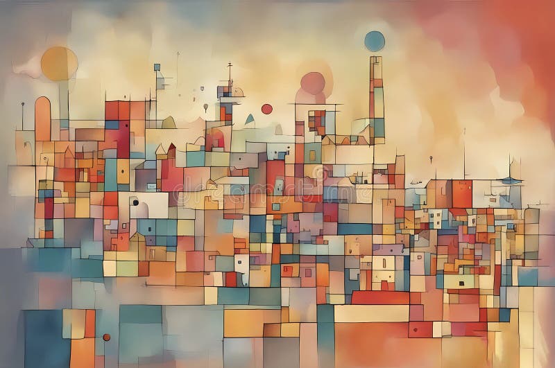 Surreal Relaxing Abstract Landscape- New Naturalism Background Stock ...