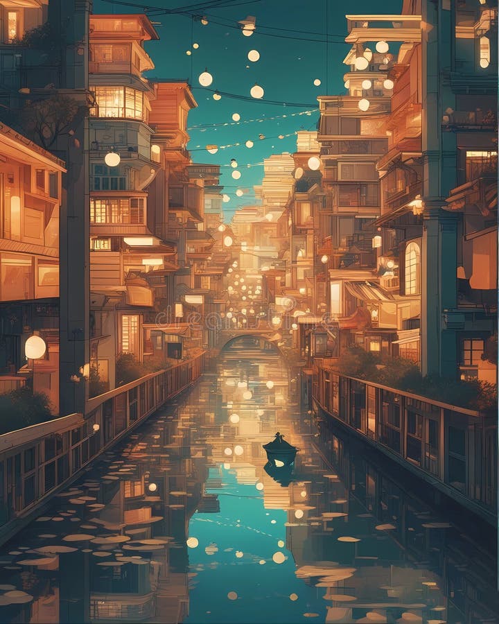 Surreal Relaxing Abstract Landscape- New Naturalism Background Stock ...