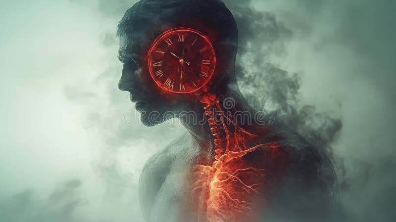 A Surreal Representation of a Clock Ticking Inside a Human Chest ...