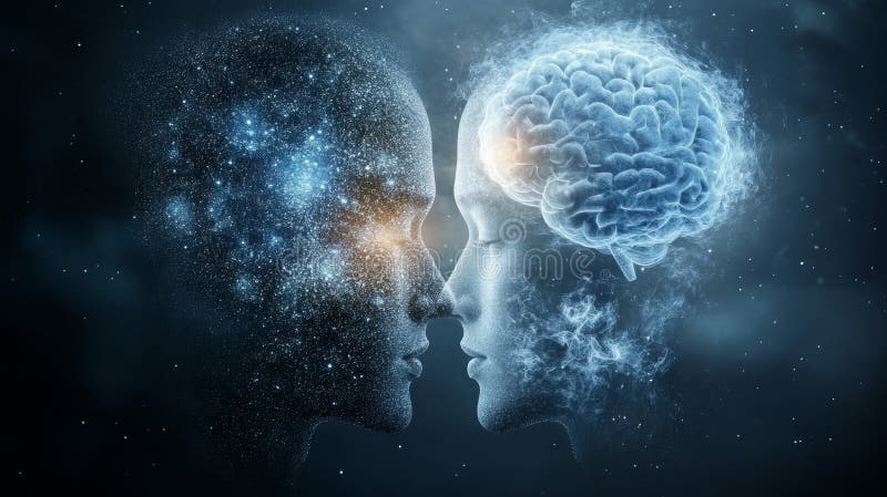 A Surreal Representation of Human Connection, Showcasing the Cosmic ...