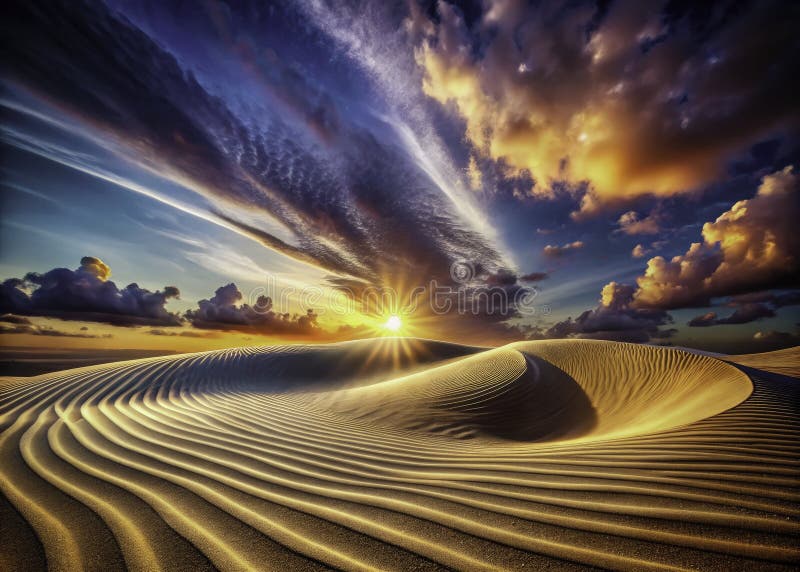A Surreal Sand Dune Infinity Loop Macro Photography of a Boundless ...