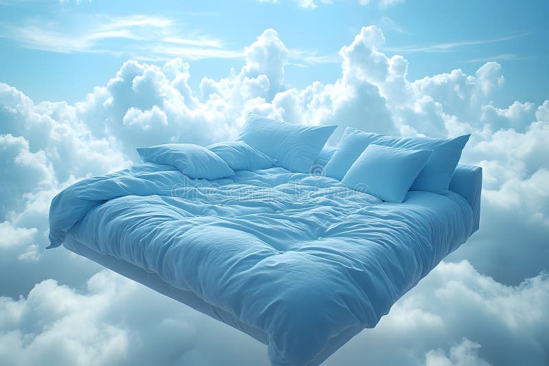 Dreamlike Floating Bed among Clouds - Surreal Concept for Design and ...