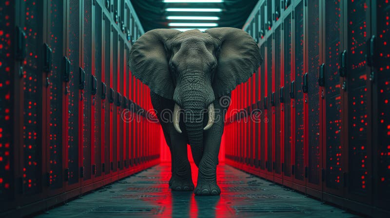 Elephant in the Server Room. Concept of the Big Data and Digital ...