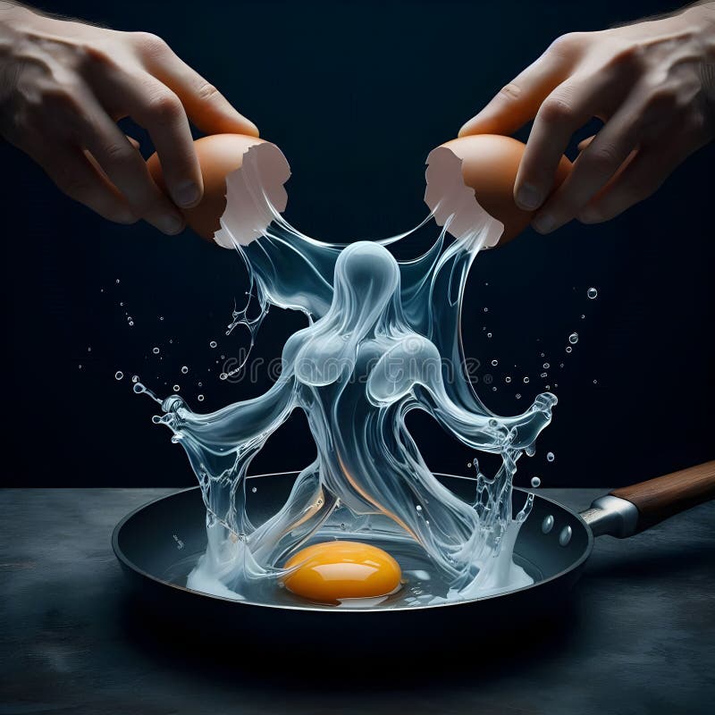 A Surreal Scene of Human-like Figure Forming in the Pan from the ...