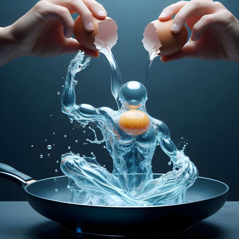 A Surreal Scene of Human-like Figure Forming in the Pan from the ...