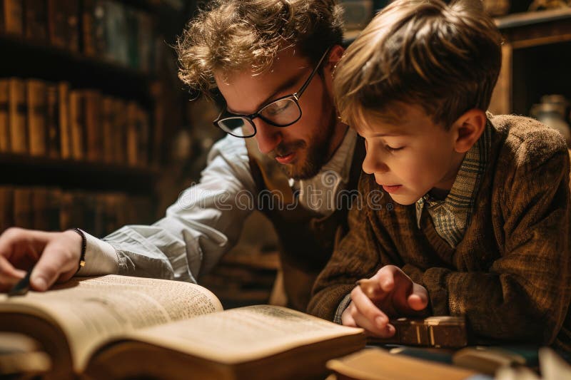 A Surreal Scene of a Student Walking on a Path Made of Books, Ai ...